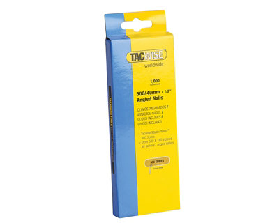Tacwise 0483 500 18 Gauge 40mm Angled Nails (Pack 1000) TAC0483 | DIY ...