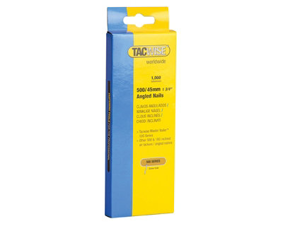 Tacwise 0484 500 18 Gauge 45mm Angled Nails (Pack 1000) TAC0484 | DIY ...
