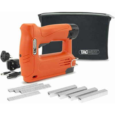 Tacwise 1586 140-180EL Cordless 12V Staple Nail Gun Kit T50 G 18G Brads ...