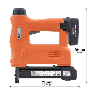 Tacwise 20V 191 Cordless Nail Staple Gun Type 91 Staples 18g 180 Nails ...