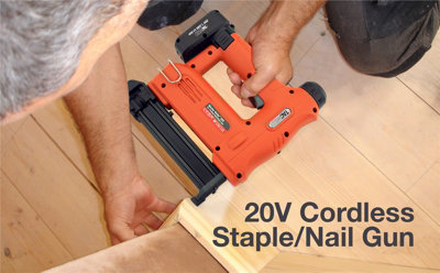 Tacwise 20V 191 Cordless Nail Staple Gun Type 91 Staples 18g 180 Nails ...