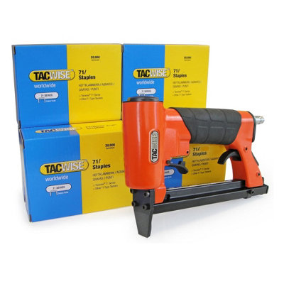 Tacwise A7116V 71 Series Air Pneumatic Upholstery Stapler with 60,000 ...