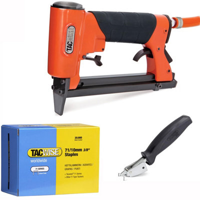 Tacwise A7116V Pneumatic 71 Series Air Upholstery Stapler with Staples ...
