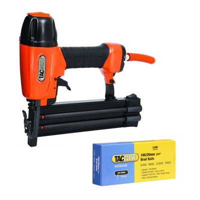 Tacwise DGN50V Pneumatic Air Nailer 2nd Fix Brad Nail Gun + 5000 20mm ...