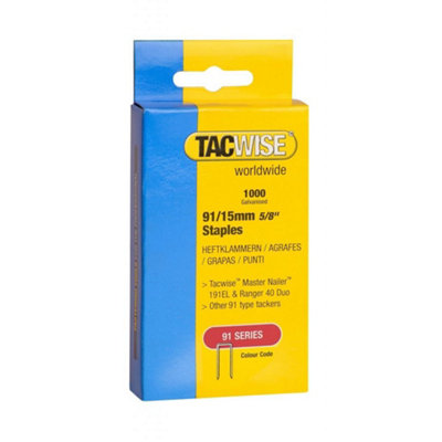 Tacwise Tacker Staples 91 Series Silver (30mm) | DIY at B&Q