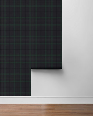 Tailor Plaid Traditional Peel and Stick Wallpaper