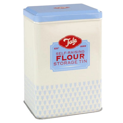 Tala Self Raising Flour Storage Tin Blue/White (One Size)