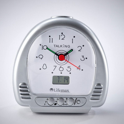 Talking Alarm Clock - Battery Powered Quartz Clock with Analogue ...
