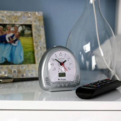 Talking Alarm Clock - Battery Powered Quartz Clock with Analogue ...