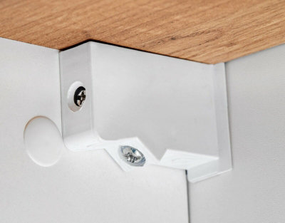 Tall Bathroom Cabinet Wall Hung Storage Unit Modern Scandi Shelving ...