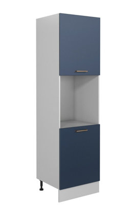 Tall Oven Housing Unit Kitchen Single 600mm Cabinet Carcass Navy Dark ...