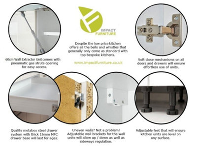 Tall Oven Housing Unit Kitchen Single 600mm Cabinet Carcass Navy Dark ...