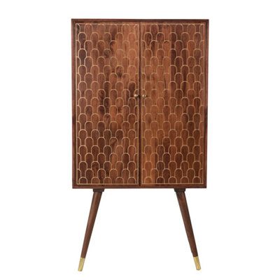 Moscow dark wood drinks cabinet store