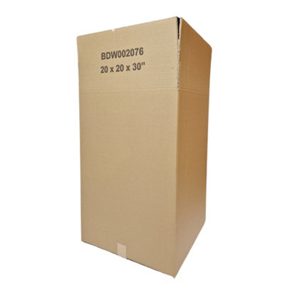 Tall Strong Double Wall Extra Large Cardboard Box 20" x 20" x 30 ...
