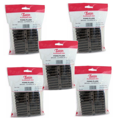 Talon Brown 7-8mm Wall Plugs Plastic Screw Fixing Plugs Euro Slot X500 ...