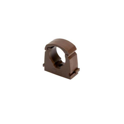 Talon (Brown)Single Hinge Pipe Clip 22mm (Pack of 100)