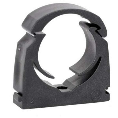 Talon MDPE (Black) Single Hinge Pipe Clip 32-35mm (Box of 50)