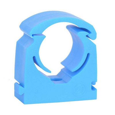 Talon MDPE Blue Single Hinge Pipe Clip 19-21mm (Box of 100)