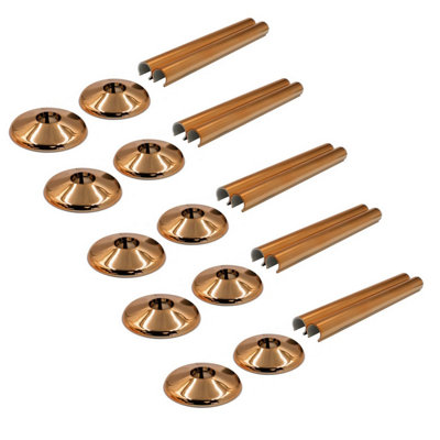 Talon Snappit Radiator Pipe Covers & Collars 200mm Rose Gold ACSNRG/K2 ...