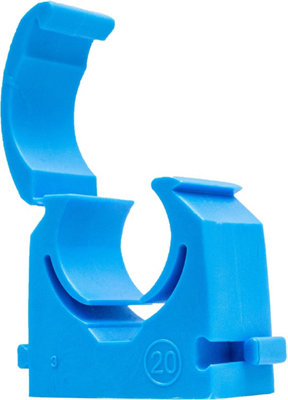 Talon TMS20 Single Hinged Pipe Clips Blue - Pack of 20