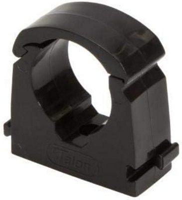 Talon TS15 BLACK/20 15mm Black Single Hinge Pipe Clips - Bag of 20