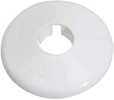 Talon White Plastic Pipe Cover 10mm - Pack of 2