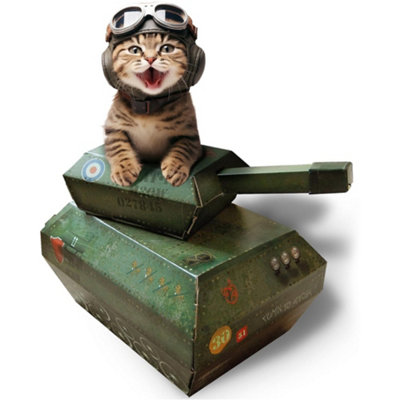Tank Cat House Cardboard Kitten Toys & Cat Bed