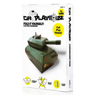 Tank Cat House Cardboard Kitten Toys & Cat Bed