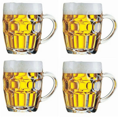 Tankard Pint Glass 600ML Traditional British Pint with handles | DIY at B&Q