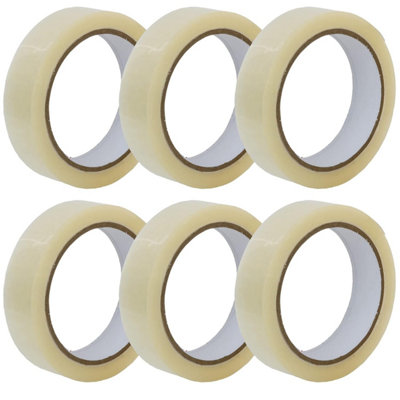 Tanness 6 Pack Cellotape Roll - 24mm x 66m Heavy Duty Sticky Packaging ...