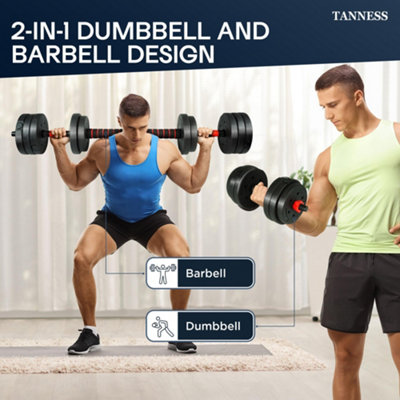 Tanness Adjustable Dumbbells Set -10 kg, 2 in 1 Weight Lifting Training ...