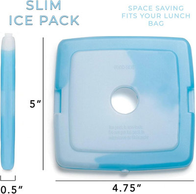 Tanness Slim Ice Packs - 5-Pack - Reusable Freezer Cold Packs for Lunch ...