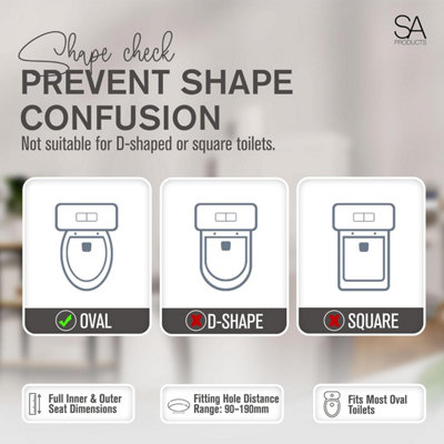 Tanness Universal Soft Close Toilet Seat - Quick Release Hinges for ...