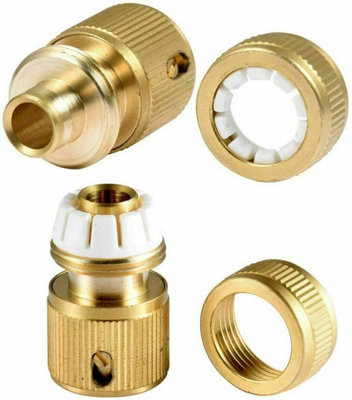 Tap Adaptor Connector Brass Garden Water Fit Hose Pipe Tap Female Male ...