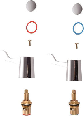 Tap Revivers Kit 12.7mm Lever Head Basin Sink Taps Mixers Bidet Handles ...