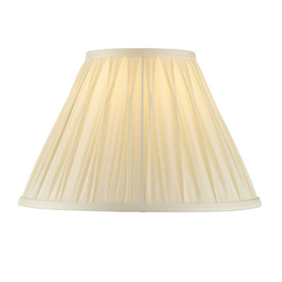 Tapered Cylinder Lamp Shade - Ivory Silk - 60W E27 or B22 - Living Room ...