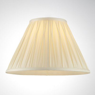 Tapered Cylinder Lamp Shade - Ivory Silk - 60W E27 or B22 - Living Room ...