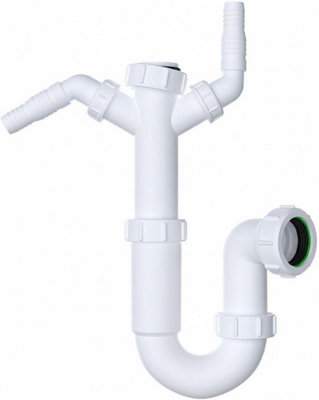 Taps2Traps 1.5 Inch Universal Trap for Kitchen Sinks with Twin ...