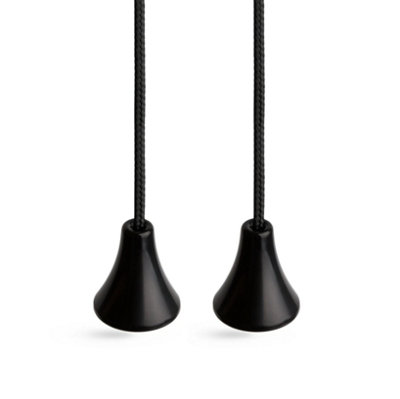 Taps2Traps Pack Of 2 Light Pull Cord Switch Strings Black, 5ft 150cm ...