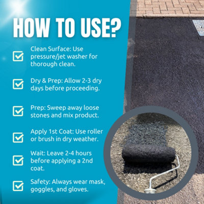 Tarmaseal Tarmac Restorer, Black, Tarmac Sealer, Superior to Tarmac ...