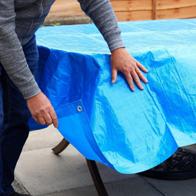 Tarpaulin Waterproof Cover Blue - 8ft x 10ft - (2026)