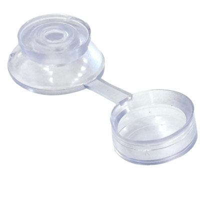 Taskar Corrugated Roofing Screw Strap Caps Clear Plastic 100 Pack