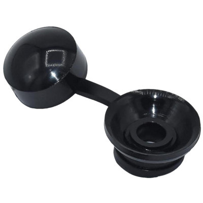 Taskar Corrugated Roofing Strap Caps Black Plastic 100 Pack