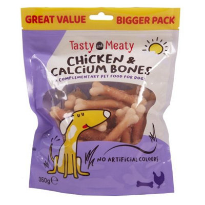 Tasty & Meaty Chicken & Calcium Bones 350g (Pack of 4)