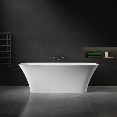 Tate Stone Freestanding Bath 1745 - Matt White