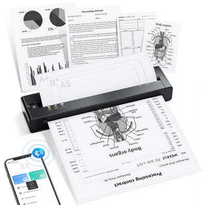Tattmuse Portable Thermal Printer A 4, A 28 u Wireless no Ink Weighs ...