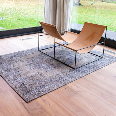 Taupe Flatweave Floral,Traditional Easy to clean Rug for Bedroom ...