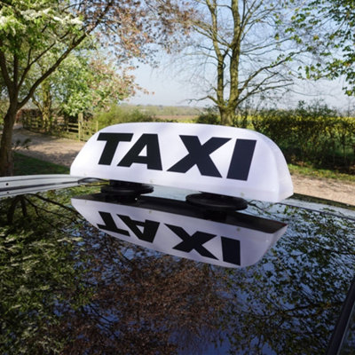 Taxi Roof Sign & Holder Vacuum Mounted Ideal for Glass & Aluminium ...