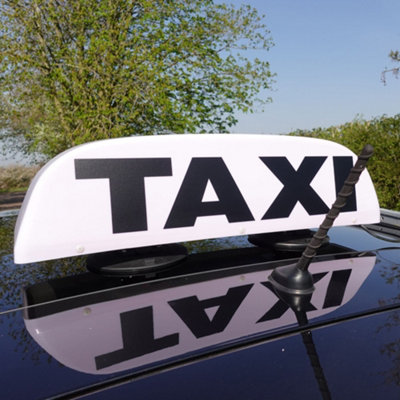 TAXI ROOF SIGN ILLUMINATED VACUUM MOUNTED IDEAL FOR GLASS & ALUMINIUM ...