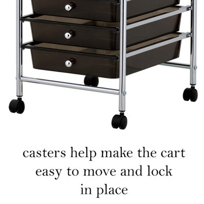 Taylor & Brown 10-Drawer Mobile Rolling Storage Trolley - Organiser on ...